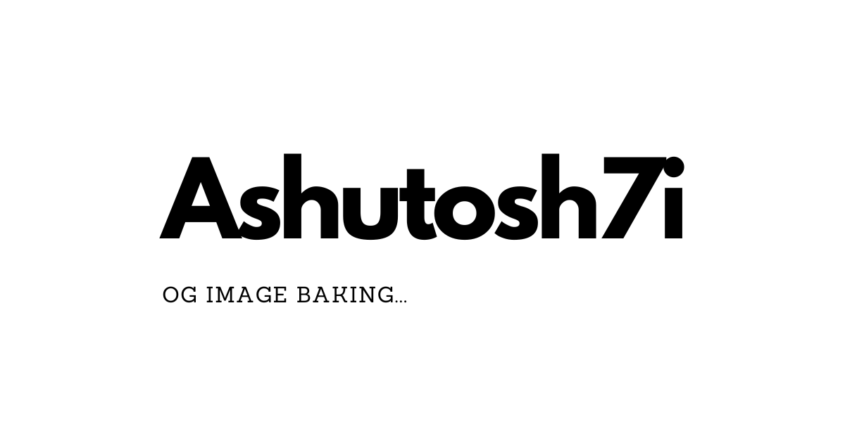 Ashutosh7i.dev